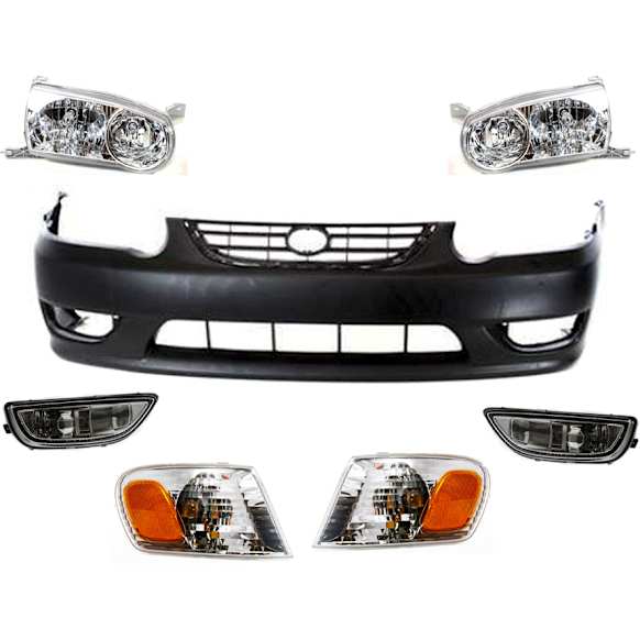 Replacement® 7-Piece Kit, Front Primed Bumper Cover, Includes (1 ...