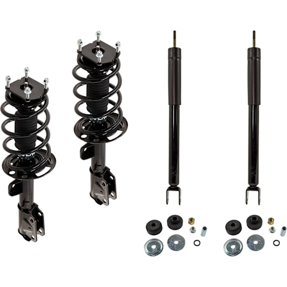 JC Whitney® Front and Rear, Driver and Passenger Side Shock and Fully ...