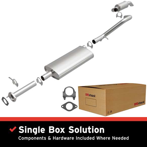 BRExhaust® 106-0738 Cat-Back Exhaust System, Made of Aluminized Steel ...