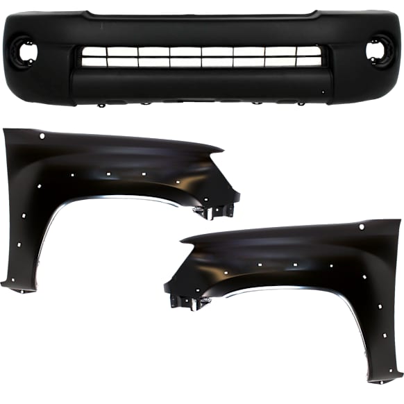 Replacement® 3-Piece Kit, Front Textured Bumper Cover, Includes (1 ...