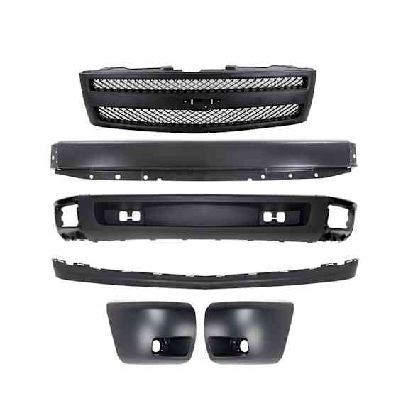 Replacement® 6-Piece Kit, Grille Textured Black, Includes (1) Bumper ...
