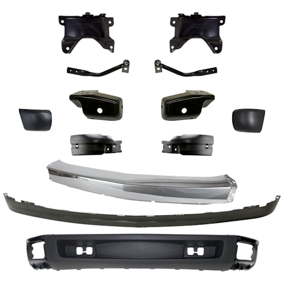 Replacement® 13-Piece Kit, Front Bumper, Chrome, Includes (1) Bumper ...