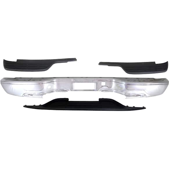 Replacement® 4-Piece Kit Step Bumper, Chrome Face Bar and Pads Without ...