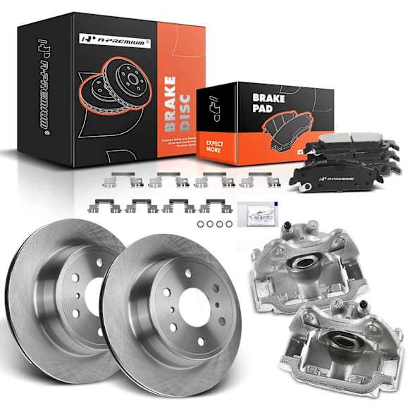 A-Premium® APBRPR1010 8 Pcs Rear Disc Brake Rotors & Ceramic Brake Pads ...