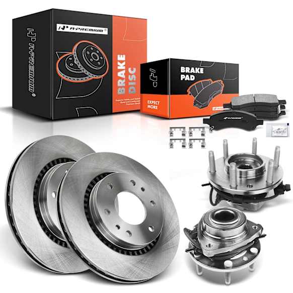 A-Premium® APBRPR1165 8 Pcs Front Disc Brake Rotors & Ceramic Brake ...
