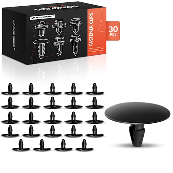 A-Premium® APRCF4126 30 Pcs 6mm Nylon Black Bonnet Insulation Retainer ...