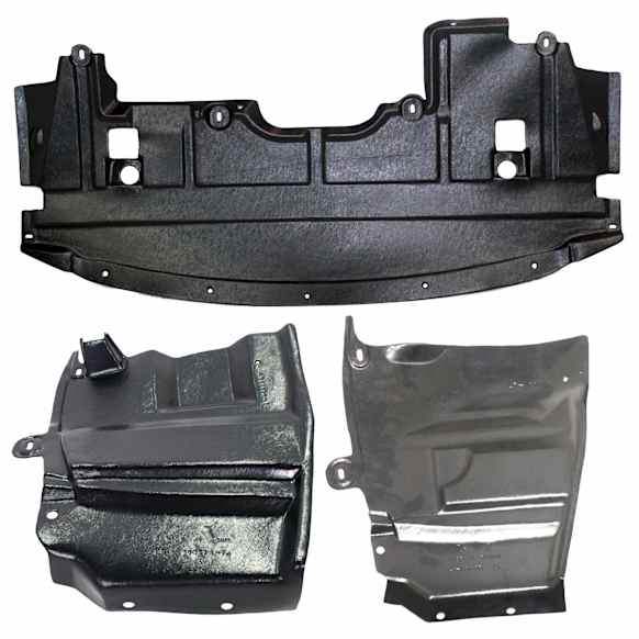 Replacement® Front, Driver and Passenger Side Engine Splash Shields SET ...