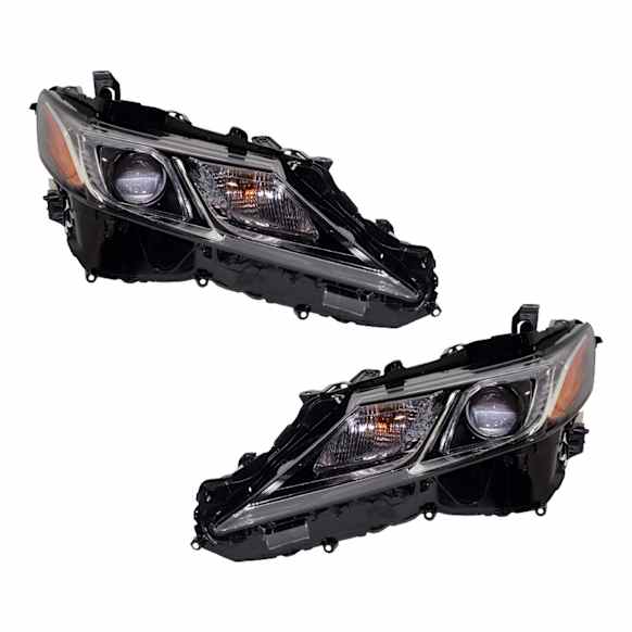 Replacement® Driver and Passenger Side Headlights, with Bulbs, Halogen ...