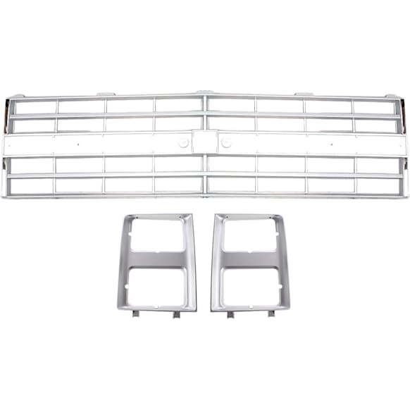 Replacement® 1985-1986 Chevrolet C10 - 3-Piece Kit, Grille Silver, For ...