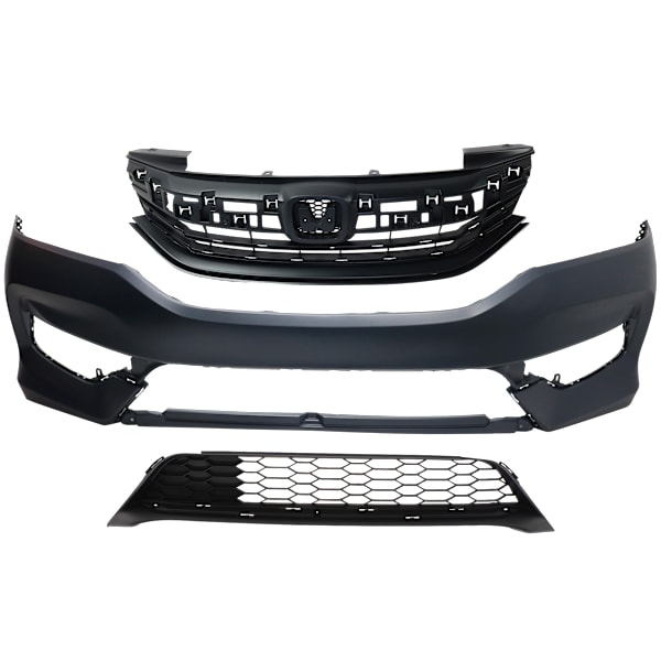 Replacement 3-Piece Kit, Front Primed Bumper Cover, Sedan, Includes (1 ...