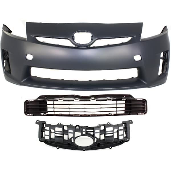 Replacement 3-Piece Kit, Front Primed Bumper Cover, Includes (1) Bumper ...