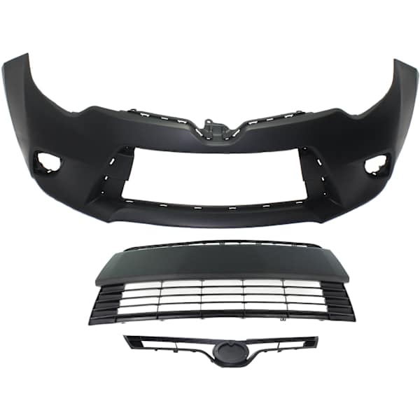 Replacement 3-Piece Kit, Front Primed Bumper Cover, CAPA Certified ...