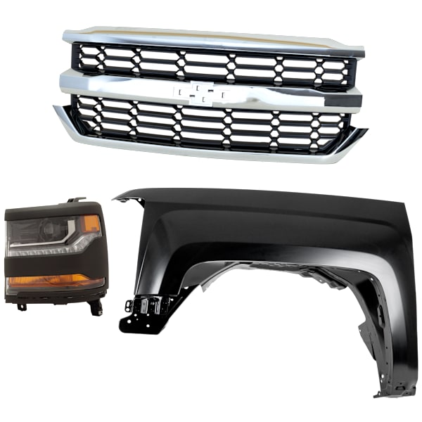 Replacement 3-Piece Kit, Driver Side HID/Xenon Headlight, With bulb(s ...