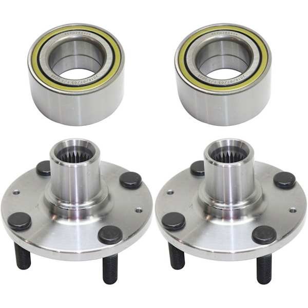 TrueDrive 4-Piece Kit Front, Driver and Passenger Side Wheel Hubs with ...