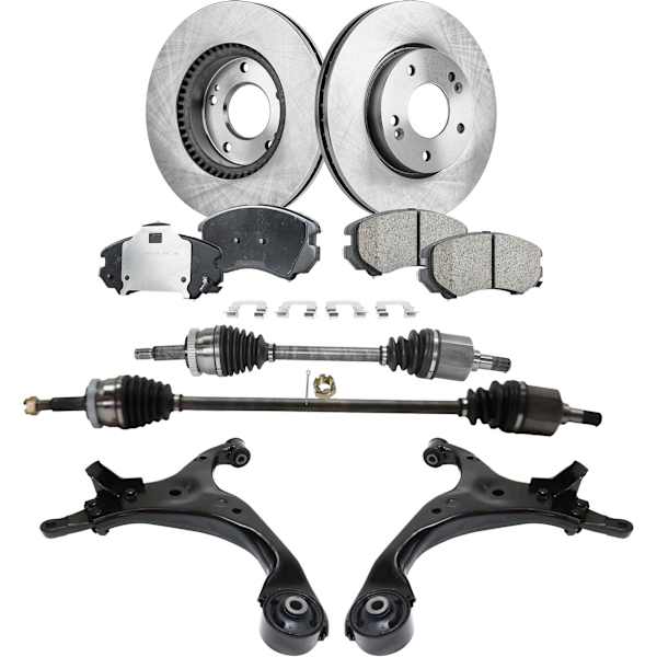TrueDrive 7-Piece Kit Front, Driver and Passenger Side Axle Assembly ...