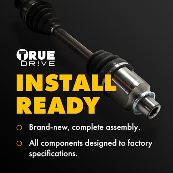 TrueDrive 7-Piece Kit Front Axle Assembly with Brake Discs, Brake Pad ...