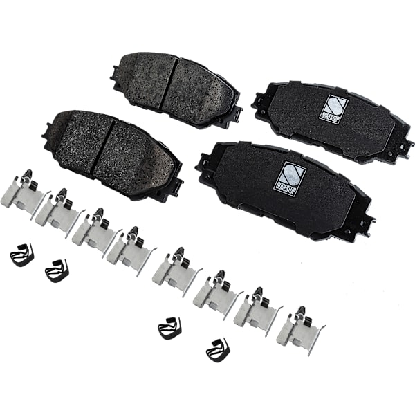 SureStop® Front and Rear Brake Disc and Pad Kit, Plain Surface, 5 Lugs ...