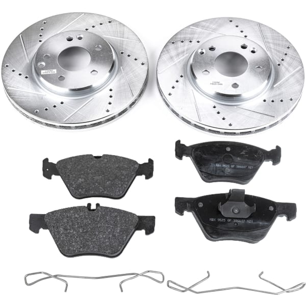 Sure Stop® KIT-090221-453 Front Brake Disc and Pad Kit, Cross-drilled ...