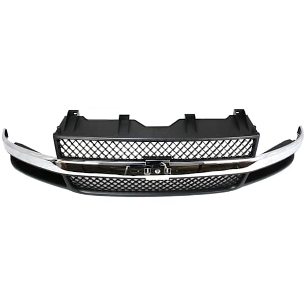 Replacement 4-Piece Kit, Front Bumper, Chrome, Includes (1) Bumper, (1 ...