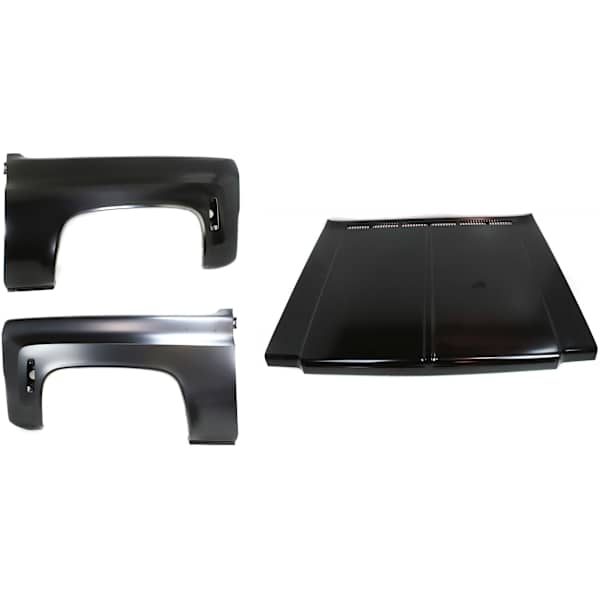 Replacement 3-Piece Kit, Factory Style Hood, Steel, Primed, Includes (2 ...
