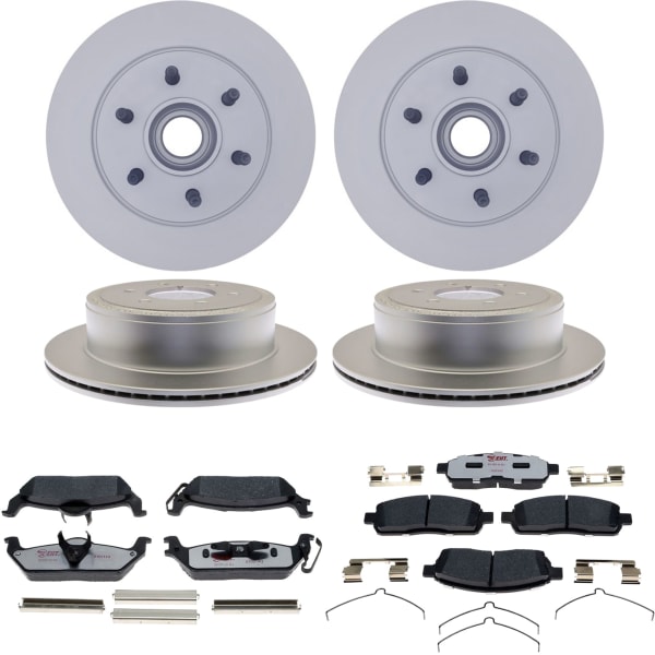 Raybestos® KIT-210513-1139 Front and Rear Brake Disc and Pad Kit, Plain ...