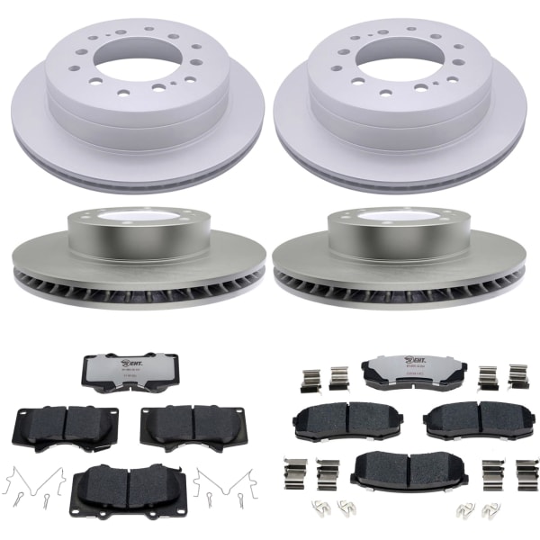 Raybestos® KIT-210513-1453 Front and Rear Brake Disc and Pad Kit, Plain ...