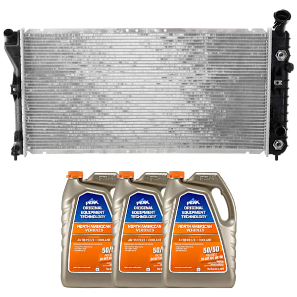 Replacement 4-Piece Kit Radiator, 3.1L/3.4L/3.8L Engines, Aluminum Core ...