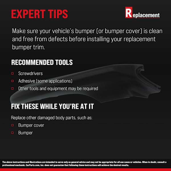 Replacement Front, Lower Bumper Trim, Textured Black RC01590007