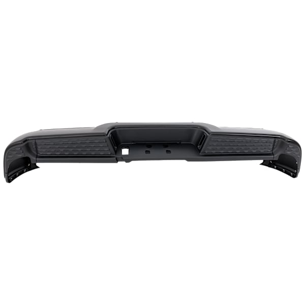 Replacement Rear Step Bumper, Painted Black Face Bar and Pads With ...