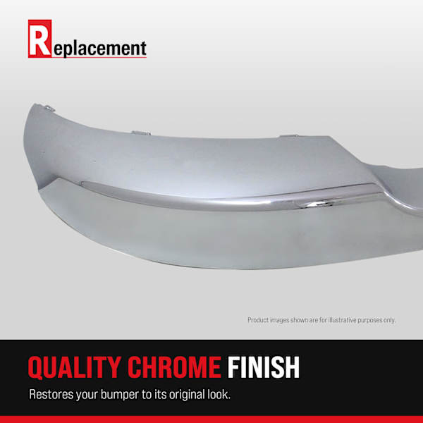 Replacement Front, Center Bumper Trim, Chrome RM01590015