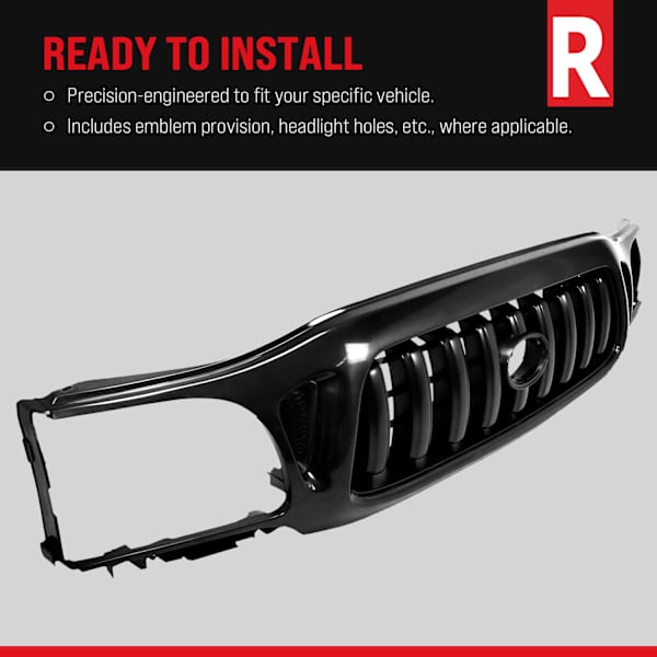 Replacement Grille, Primed, with Chrome Molding, Type 1 RM07550005