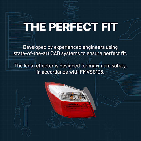 Replacement Passenger Side Tail Light, with Bulb, Halogen, Clear and ...