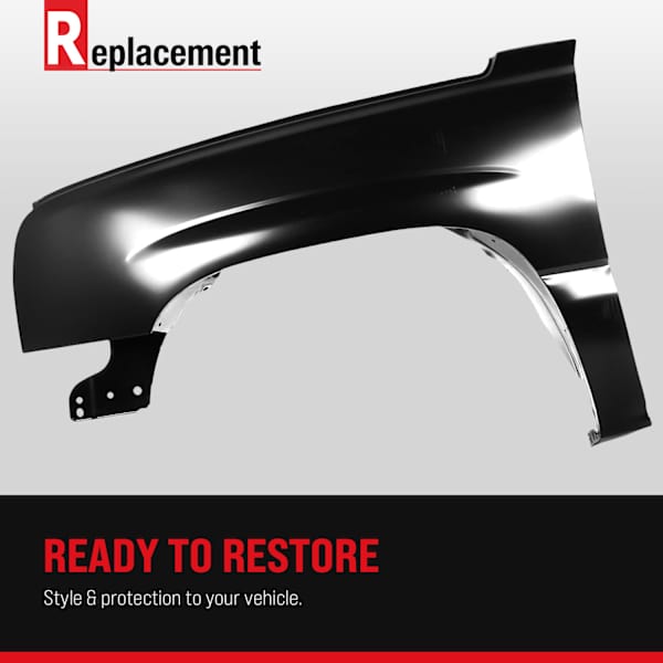 Replacement Front, Driver and Passenger Side Fenders, With holes for ...