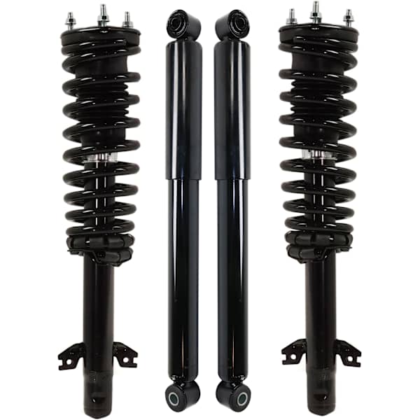 TrueDrive Front and Rear, Driver and Passenger Side Shocks and Loaded ...