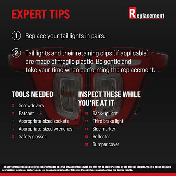 Replacement Driver and Passenger Side, Outer Halogen Tail Light ...