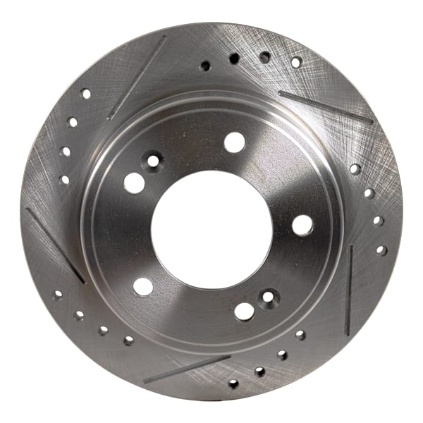 SureStop® Rear, Driver or Passenger Side Brake Disc, Cross-drilled and ...