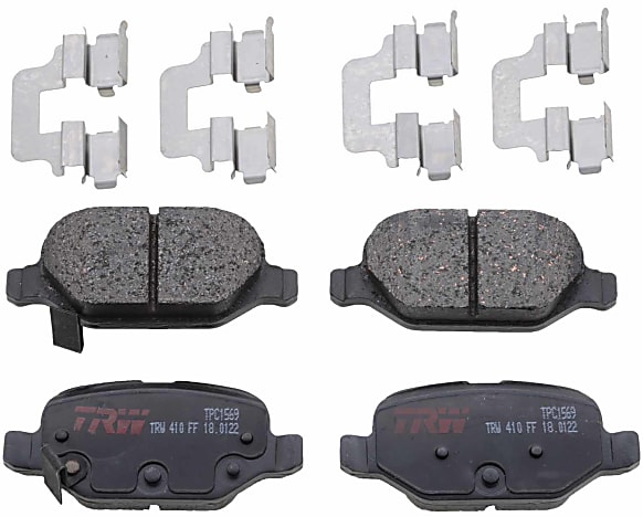 2012 Fiat 500 Rear 2-Wheel Set Semi-Metallic Brake Pads, Premium ...